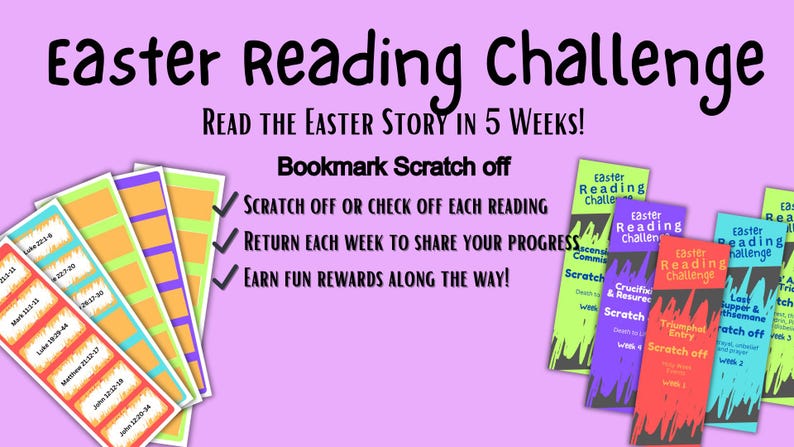 Easter Story Reading Challenge for Kids | Printable Bible Activity ...