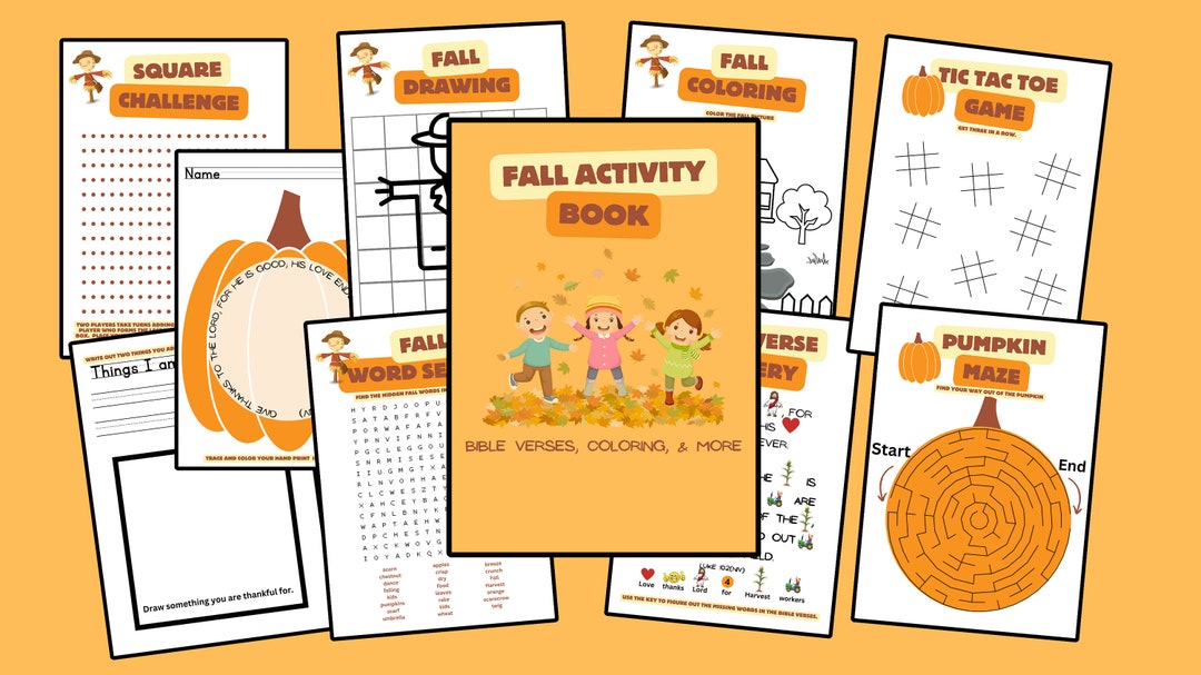 Fall Activity Book - Etsy