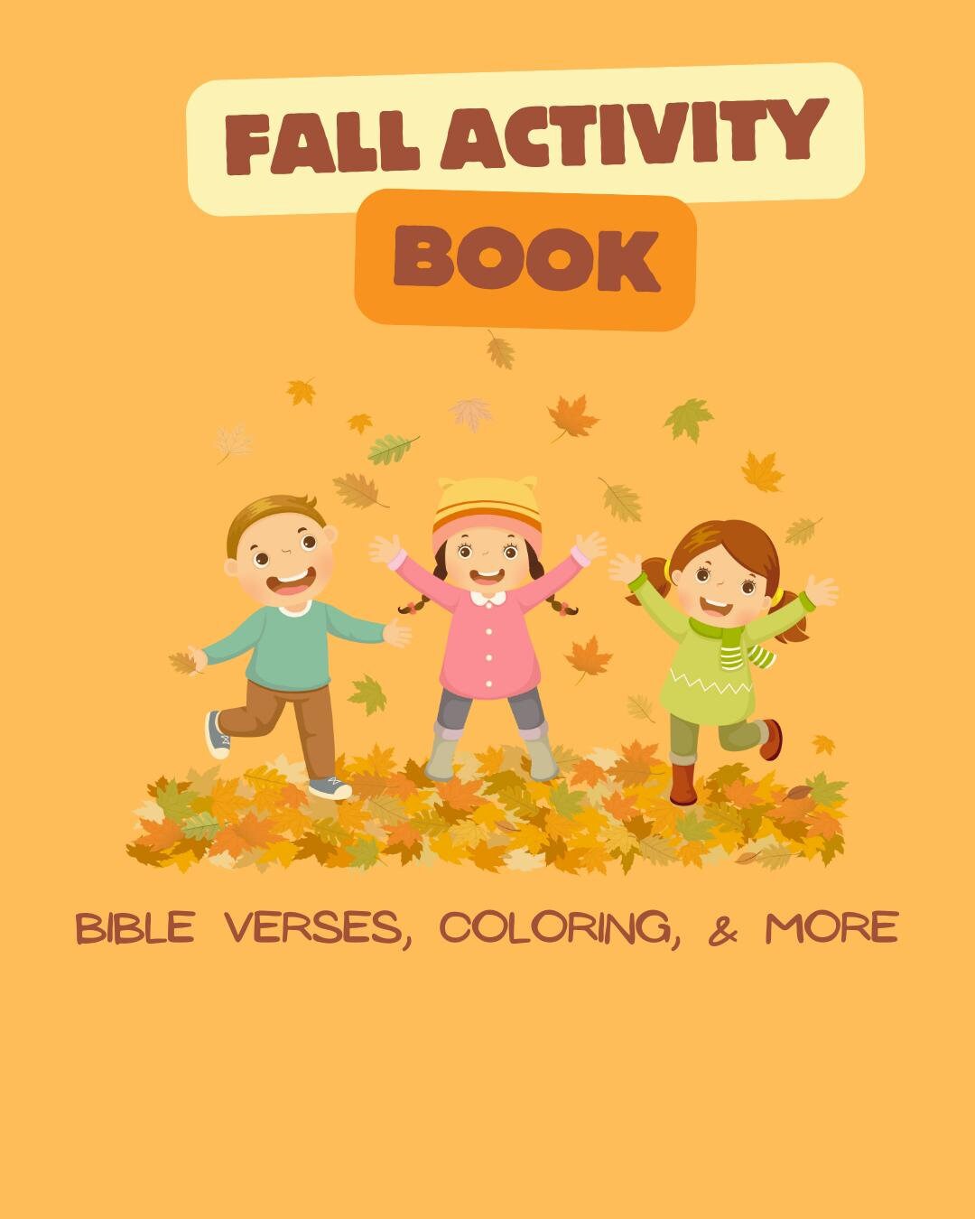 Fall Fun Activity Book for Kids – Perfect for Church or Class Time-fall ...