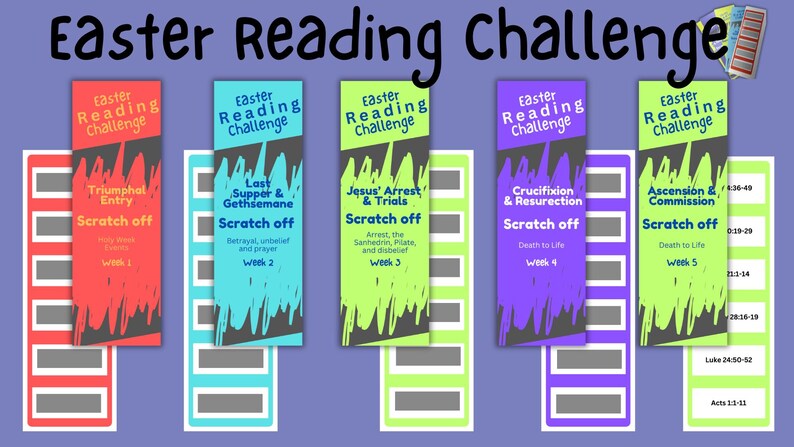 Easter Story Reading Challenge for Kids | Printable Bible Activity ...