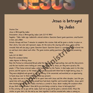 Journey With Jesus | Easter Story Adventure for Kids | 5 Station ...