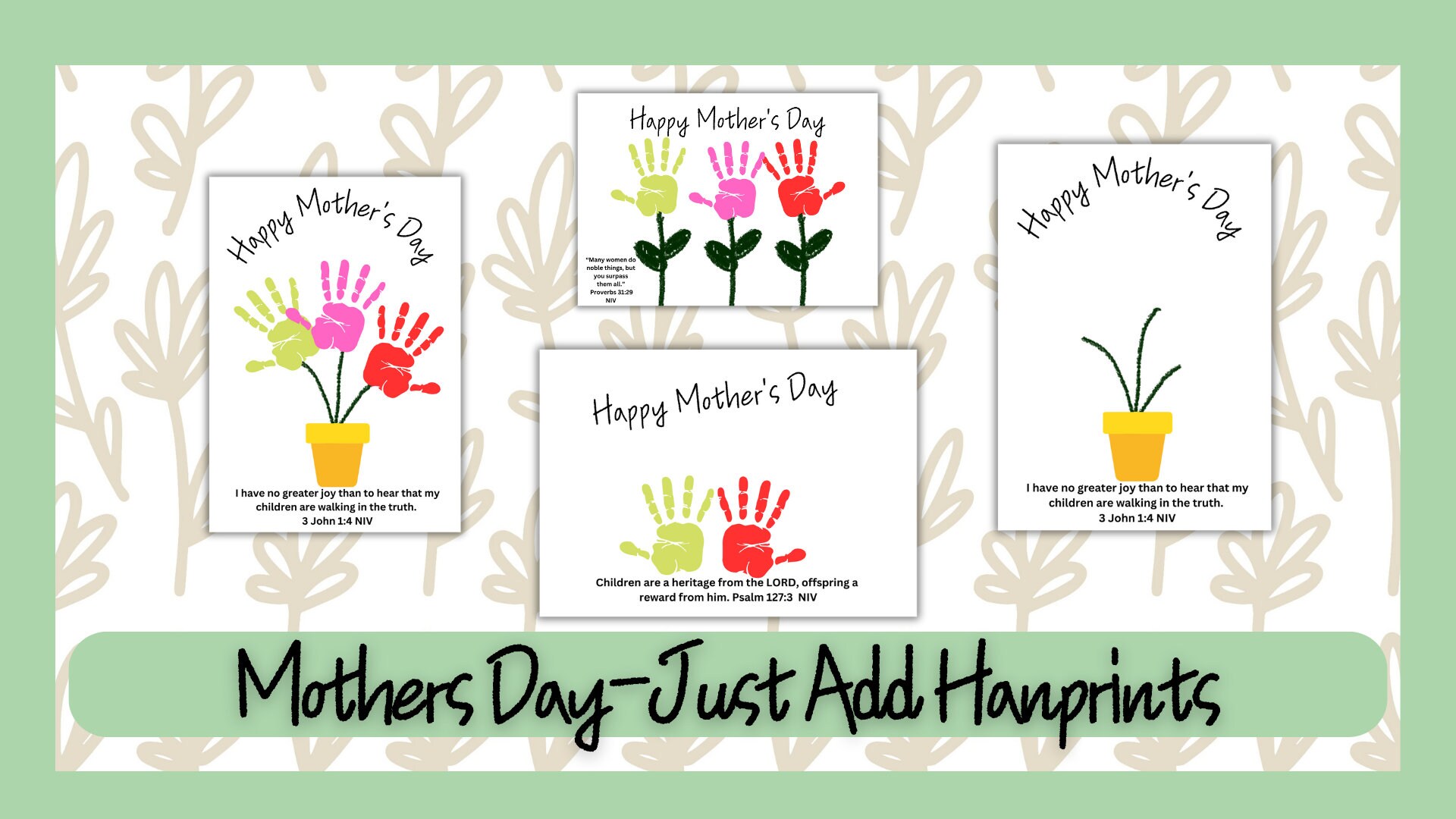 Happy Mother's Day Craft for Preschoolers, Just Add Handprints for ...