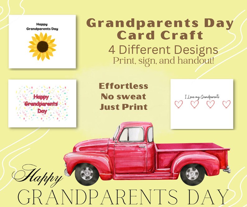Grandparents Day Cards - Printable PDF & JPG Files for Kids' Creative ...