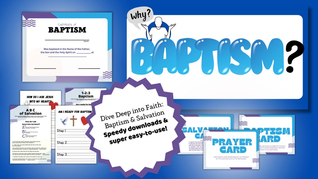 Why Baptism Elementary Lesson, Dive Deep Into Faith: Baptism and ...