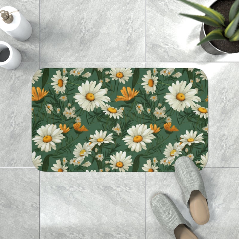 Daisy Bath Mat - Etsy