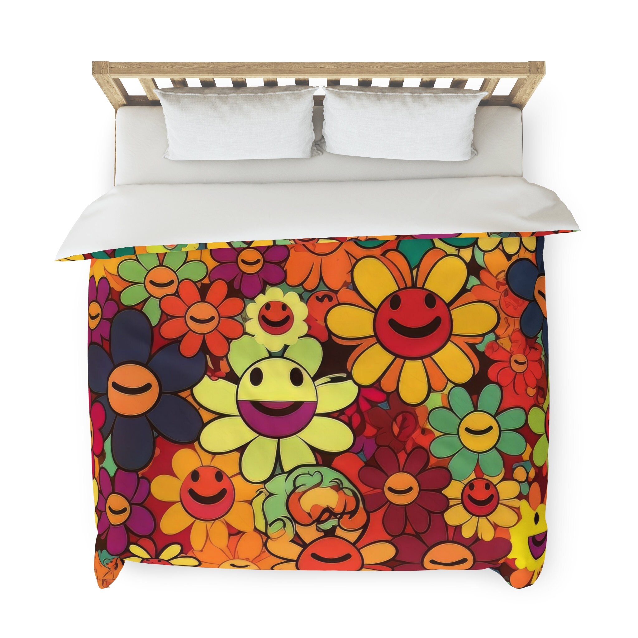 Smiley Faces Duvet Cover Smiley Faces Comforter Hippie Comforter Groovy ...