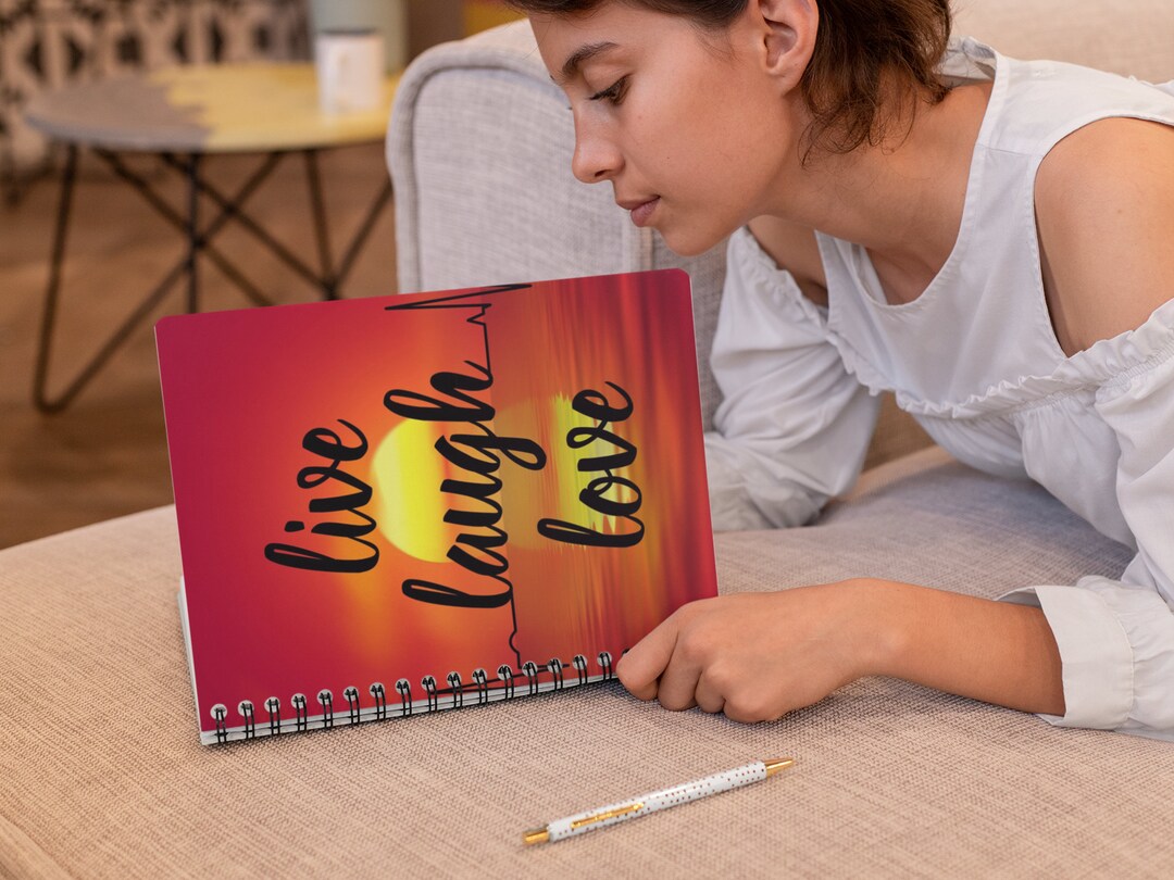 Live Laugh Love Spiral Notebook - Birthday Gift - Mother's Day Gift ...
