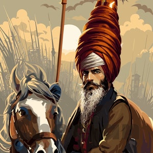 Sikh Warrior | Wall Art | Digital PDF | Vector File | HD Photo ...
