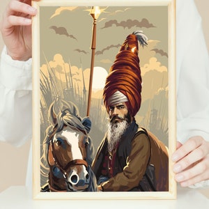 Sikh Warrior | Wall Art | Digital PDF | Vector File | HD Photo ...