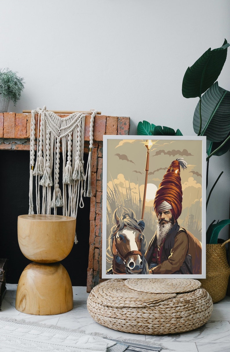Sikh Warrior | Wall Art | Digital PDF | Vector File | HD Photo ...