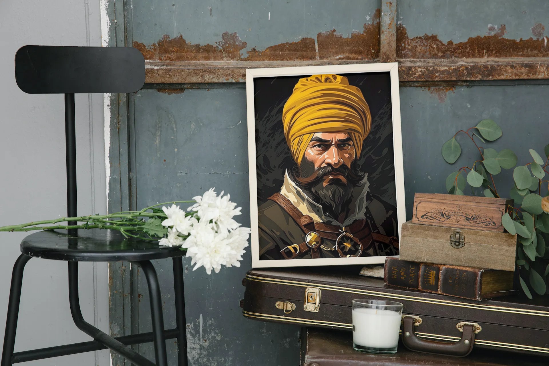 A Sikh Warrior Vector Art PDF Sikh Art Wall Art Digital Print Doesn't ...