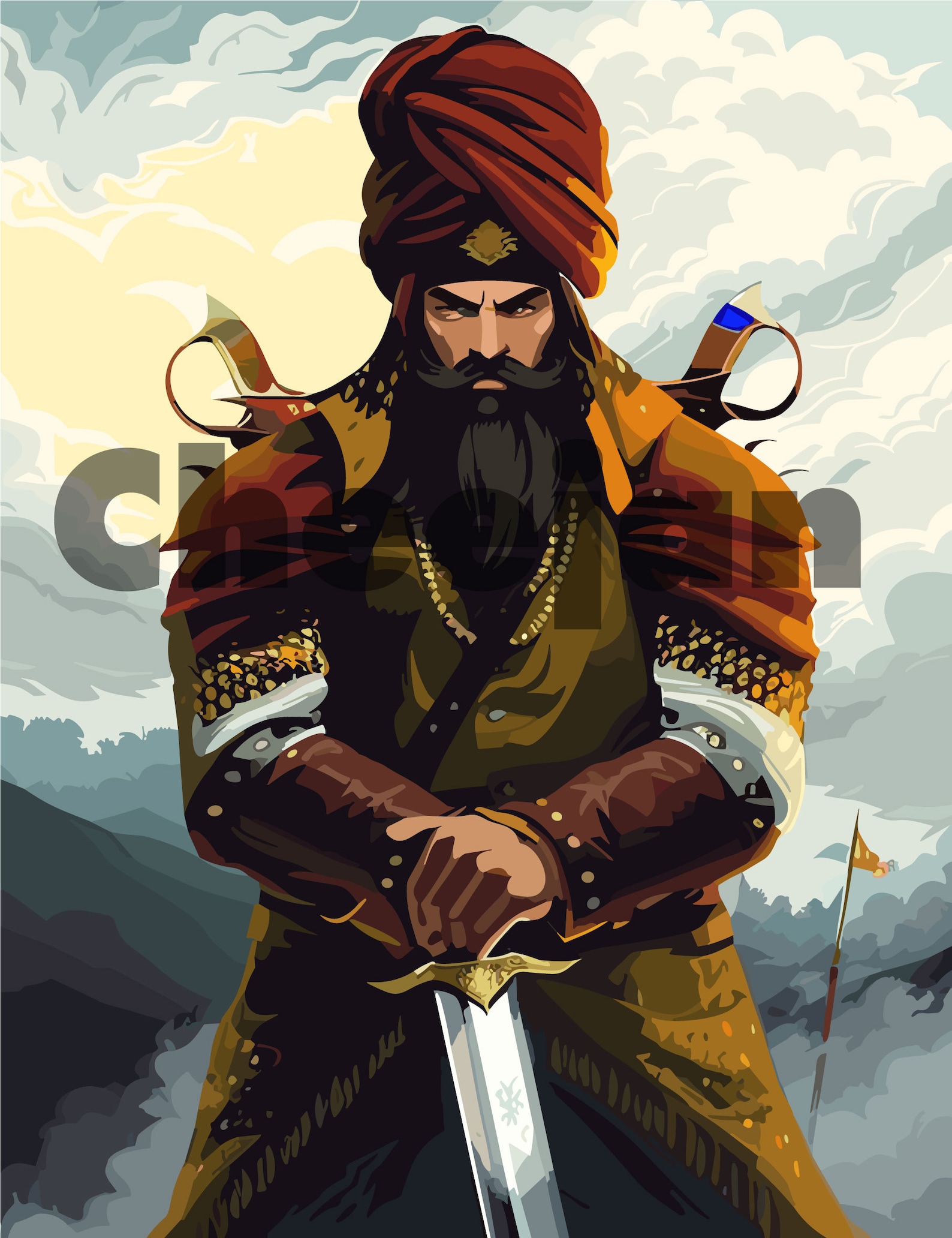 Hari Singh Nalwa | Wall Art | Digital PDF | Vector File | HD Photo ...
