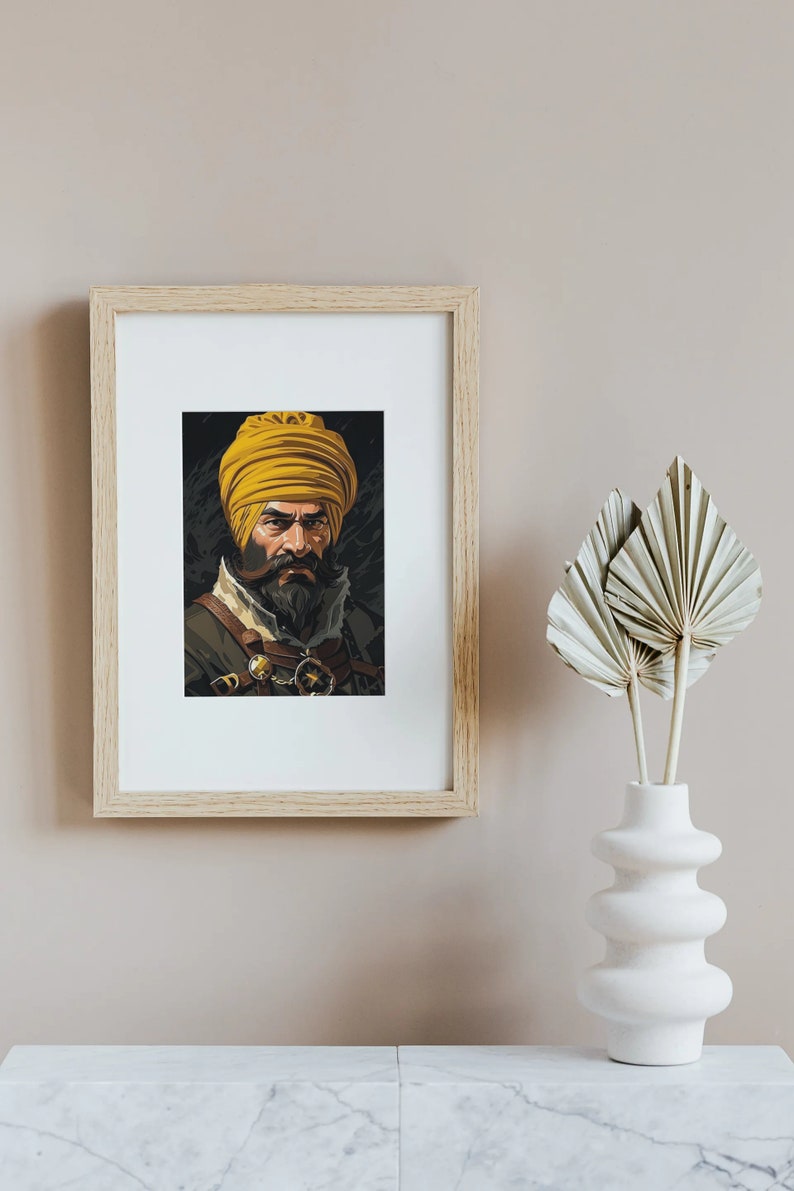 A Sikh Warrior | Vector Art PDF | Sikh Art | Wall Art | Digital Print ...