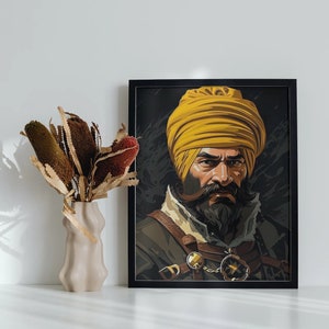 A Sikh Warrior | Vector Art PDF | Sikh Art | Wall Art | Digital Print ...