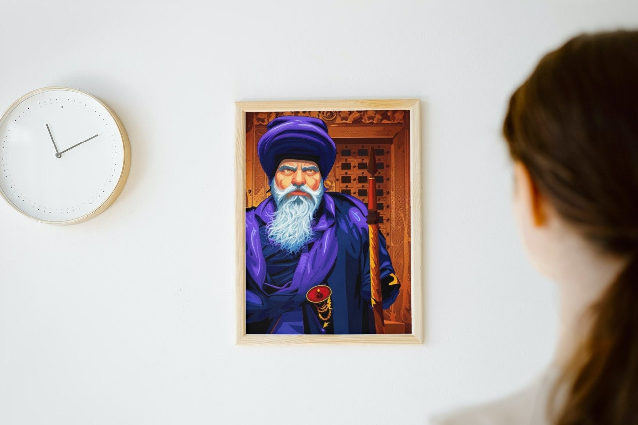 Nihang Singh Vector Art PDF Sikh Art Wall Art Digital Print Digital ...