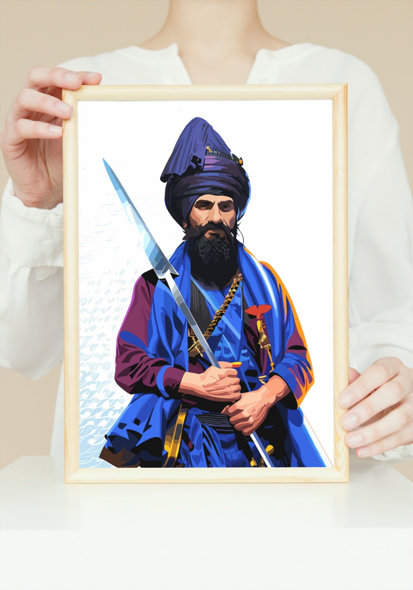 Sikh Khalsa Warrior | Wall Art | Digital PDF | Vector File | HD Photo ...