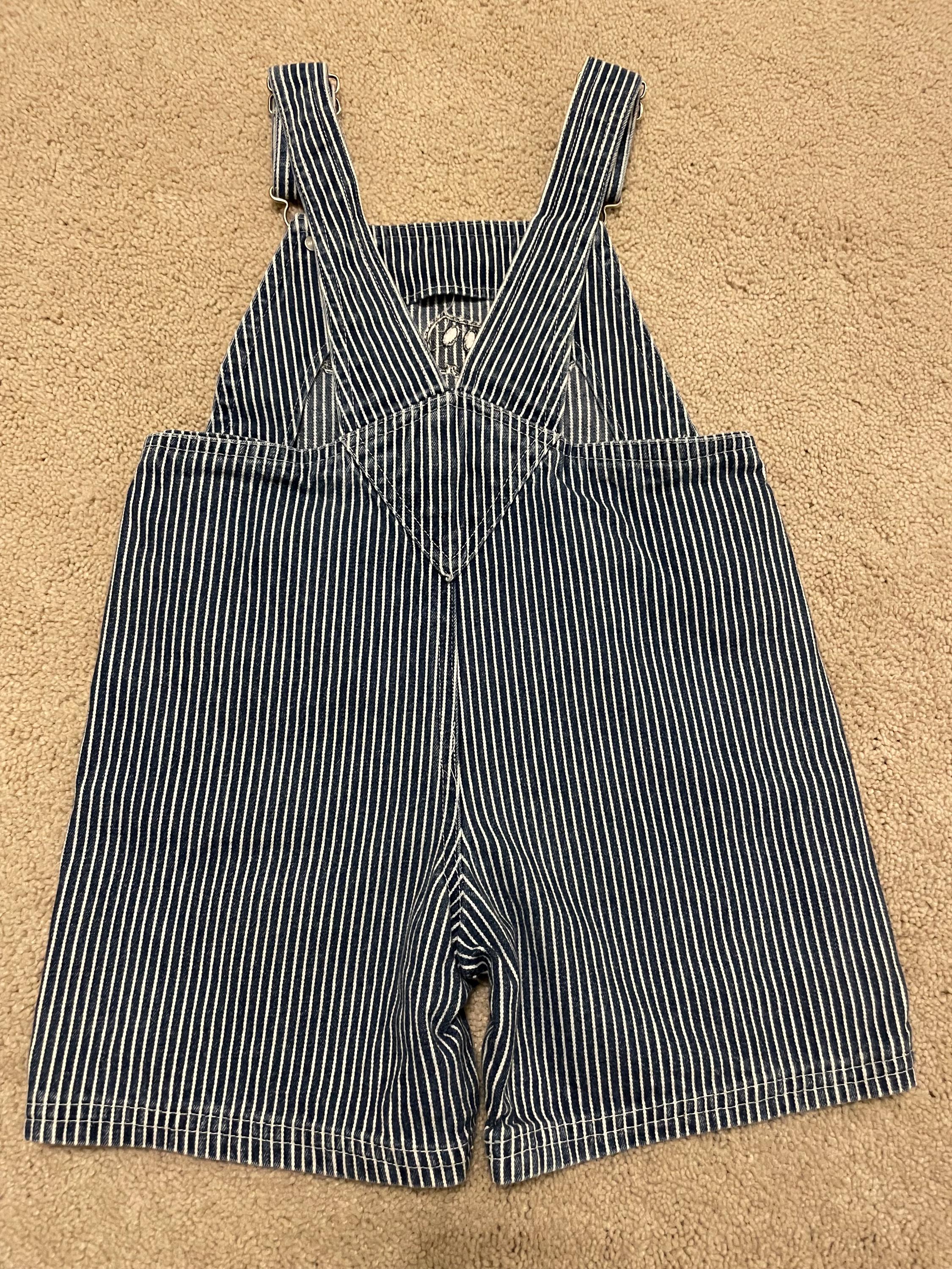 Disney Mickey Denim Hickory Stripe Overalls // 3T - Etsy
