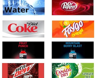 Vending Machine Labels, Soft Drinks Vending Machine Labels, Pepsi Coke ...