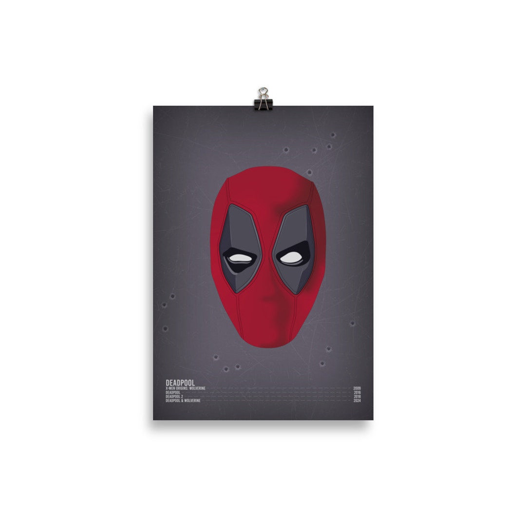 Deadpool Mask Minimalist Poster - Etsy