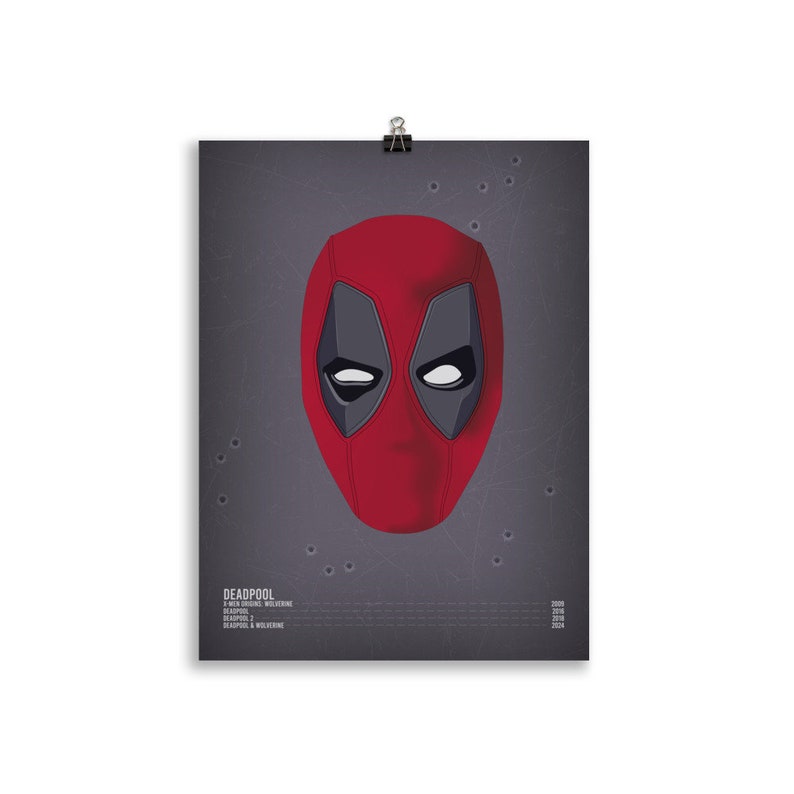 Deadpool Mask Minimalist Poster - Etsy