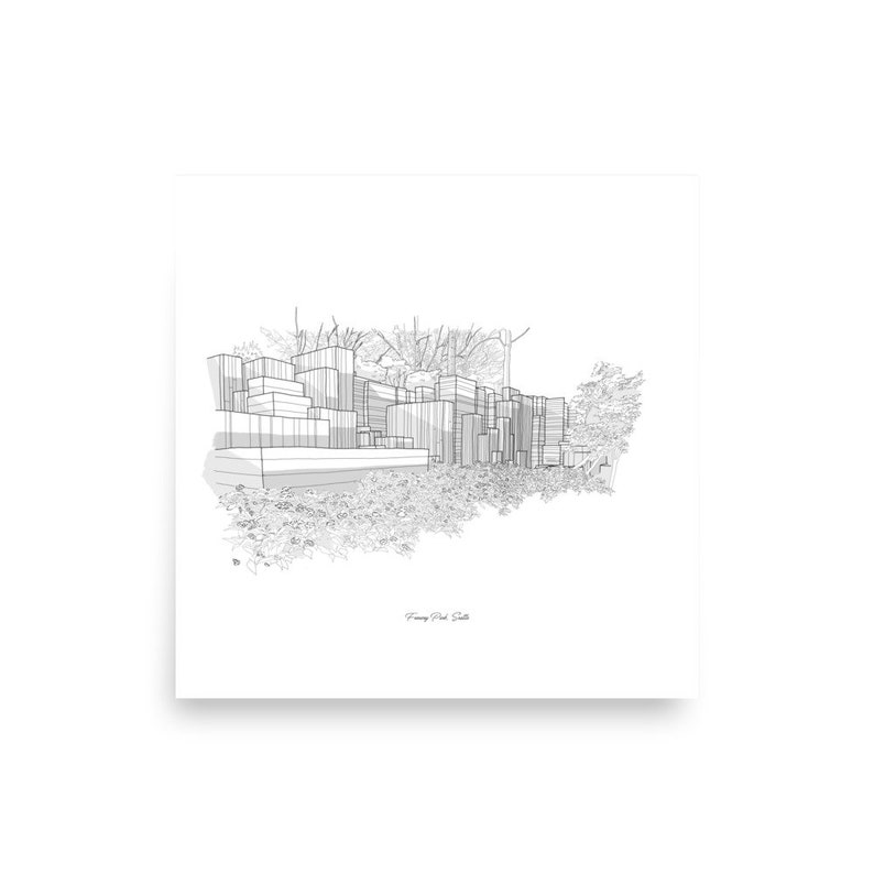 Freeway Park Sketch - Etsy