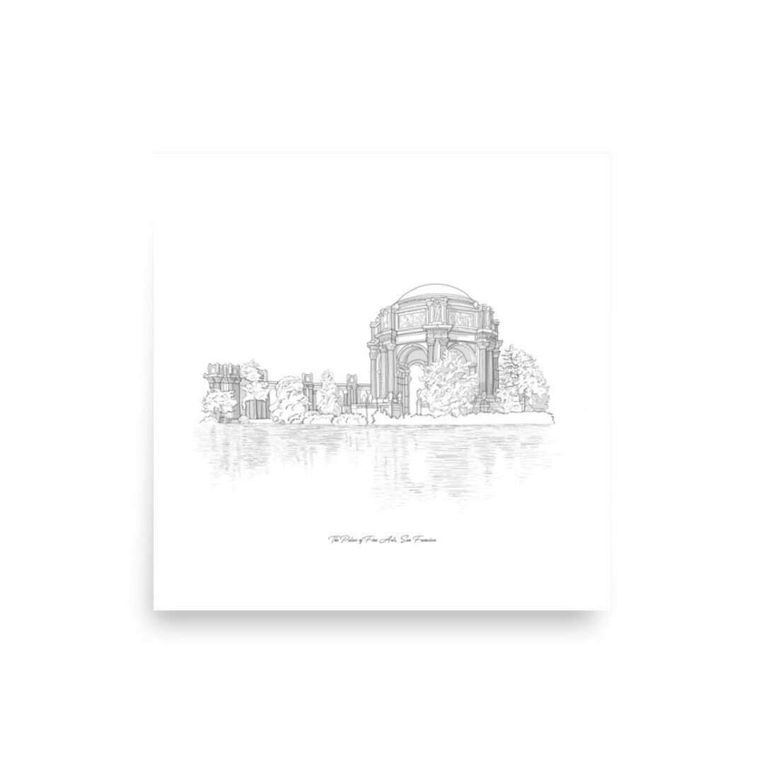 The Palace of Fine Arts Sketch - Etsy