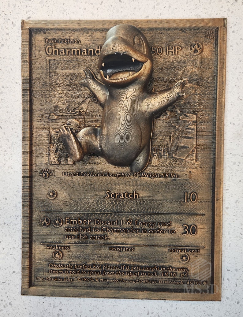 STL Bundle Fire Evolution Pokémon Card 4D Wall Art. - Etsy Australia