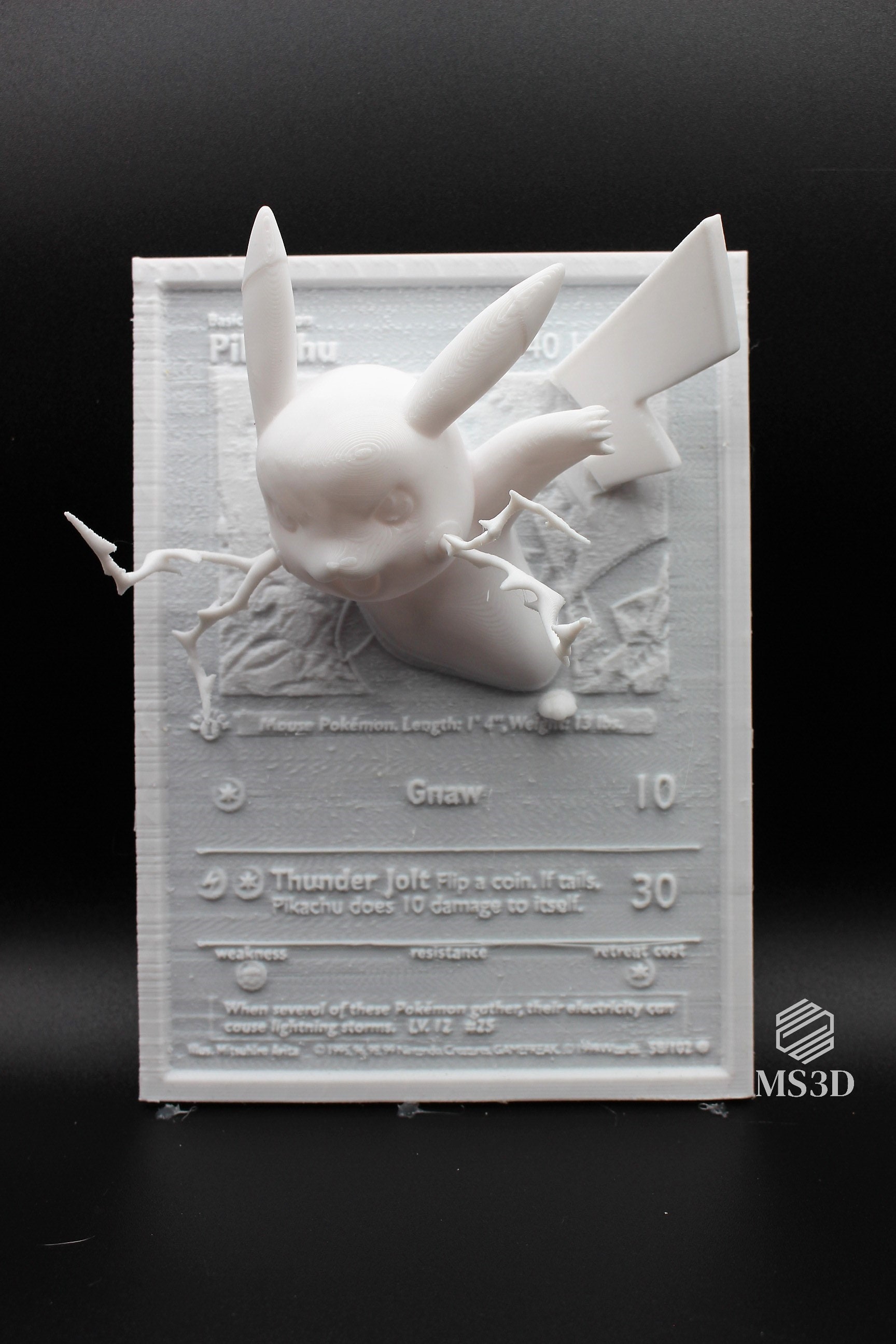 STL Pikachu Pokémon Card 4D Wall Art. - Etsy