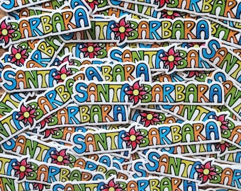 Santa Barbara Stickers - Etsy