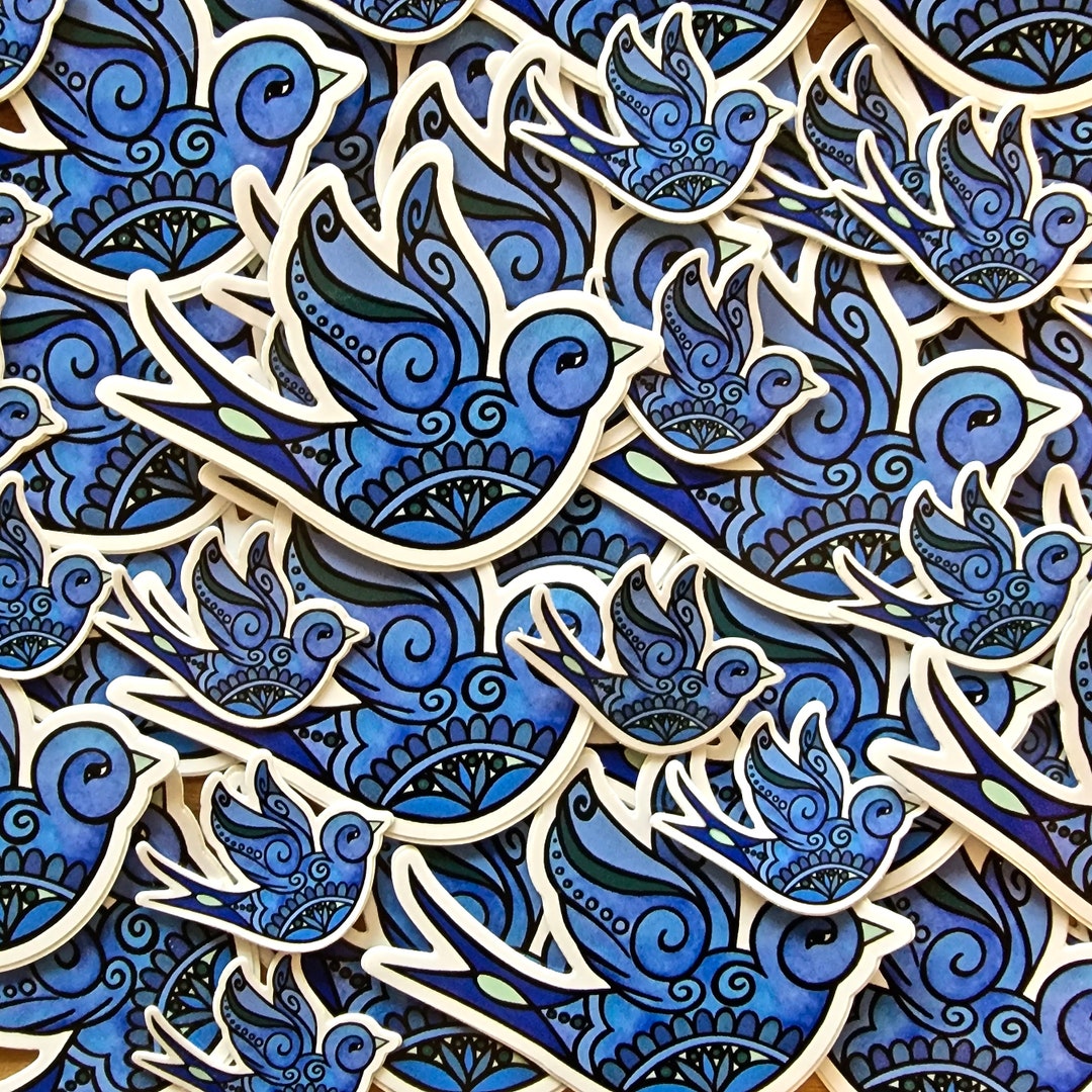 The Bluebird Stickers - Etsy
