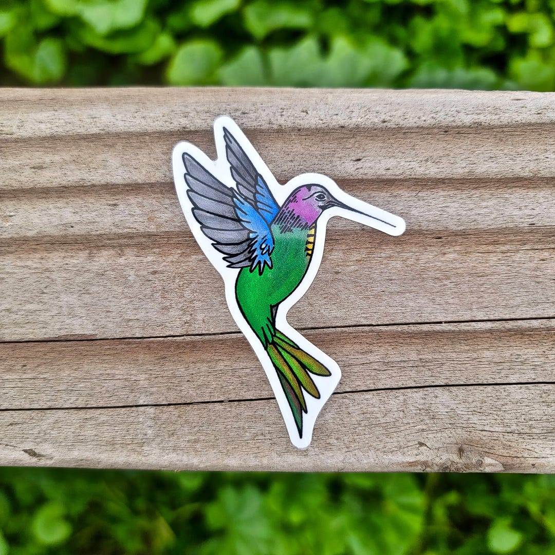 Hummingbird Vinyl Sticker//weatherproof, Fade-resistant Decal for Water ...