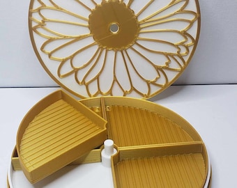 Spinnable 3D Printed Gift Inspired Rhinestone Tray W/multiple ...