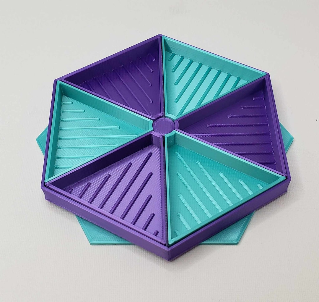 Spinnable 3D Printed Hexagon Rhinestone Trays W/multiple Compartments ...