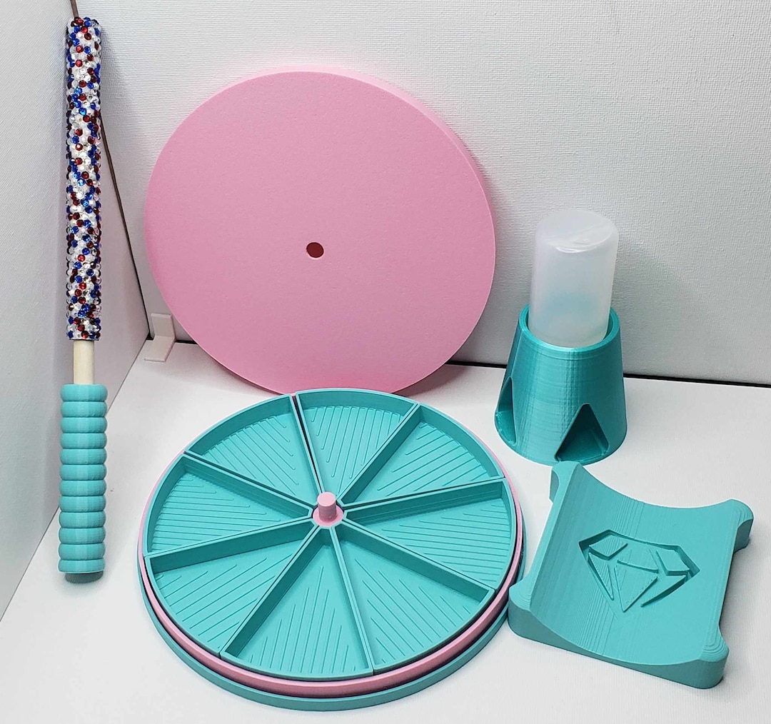 Starter Pack- Spinnable 3D Printed Rhinestone Tray W/multiple ...