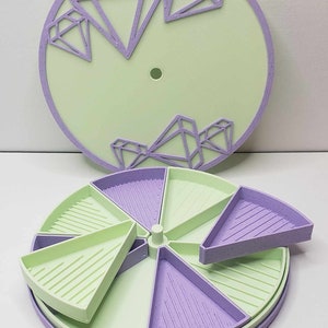 Spinnable 3D Printed Diamond Print Rhinestone Tray W/multiple ...