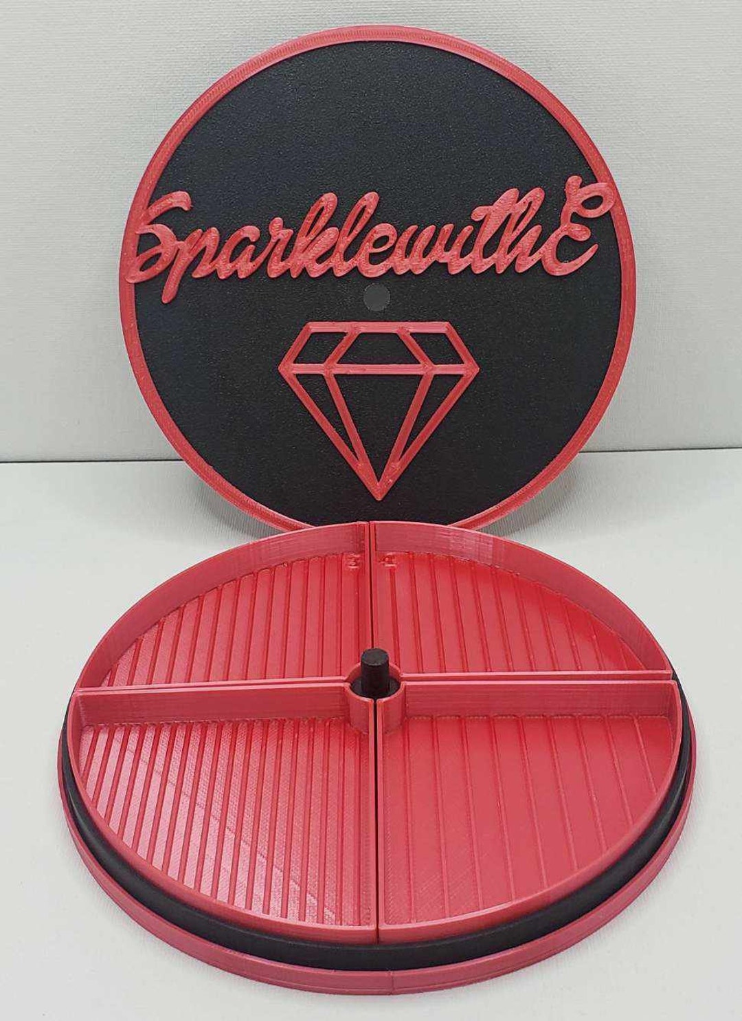 Spinnable 3D Printed CUSTOM Rhinestone Tray W/multiple Compartments ...