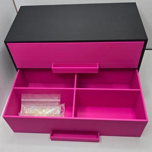 3D Printed Craft Drawer Organizer – 2-tier Storage Box With Divided ...