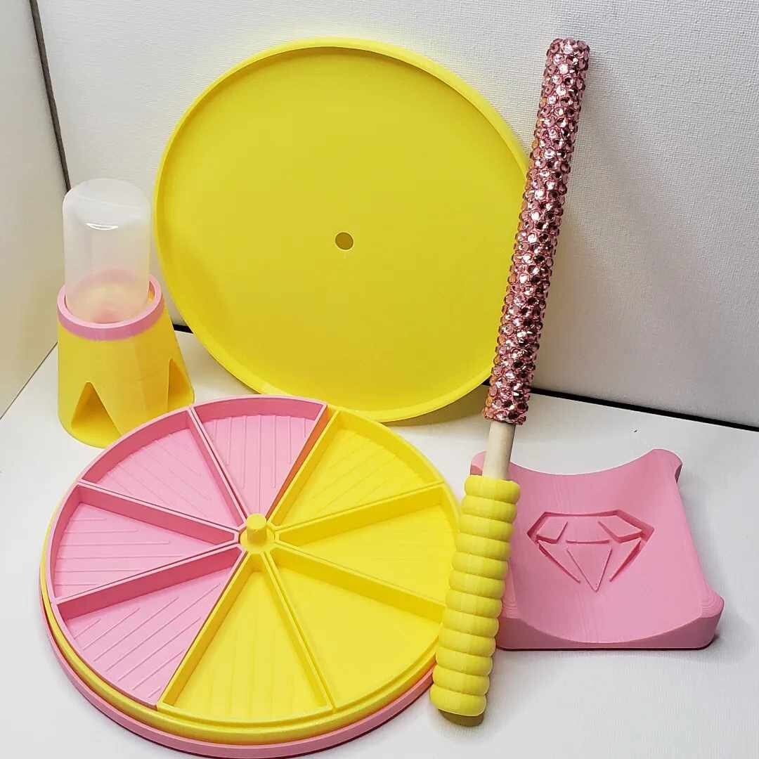Starter Pack- Spinnable 3D Printed Rhinestone Tray W/multiple ...