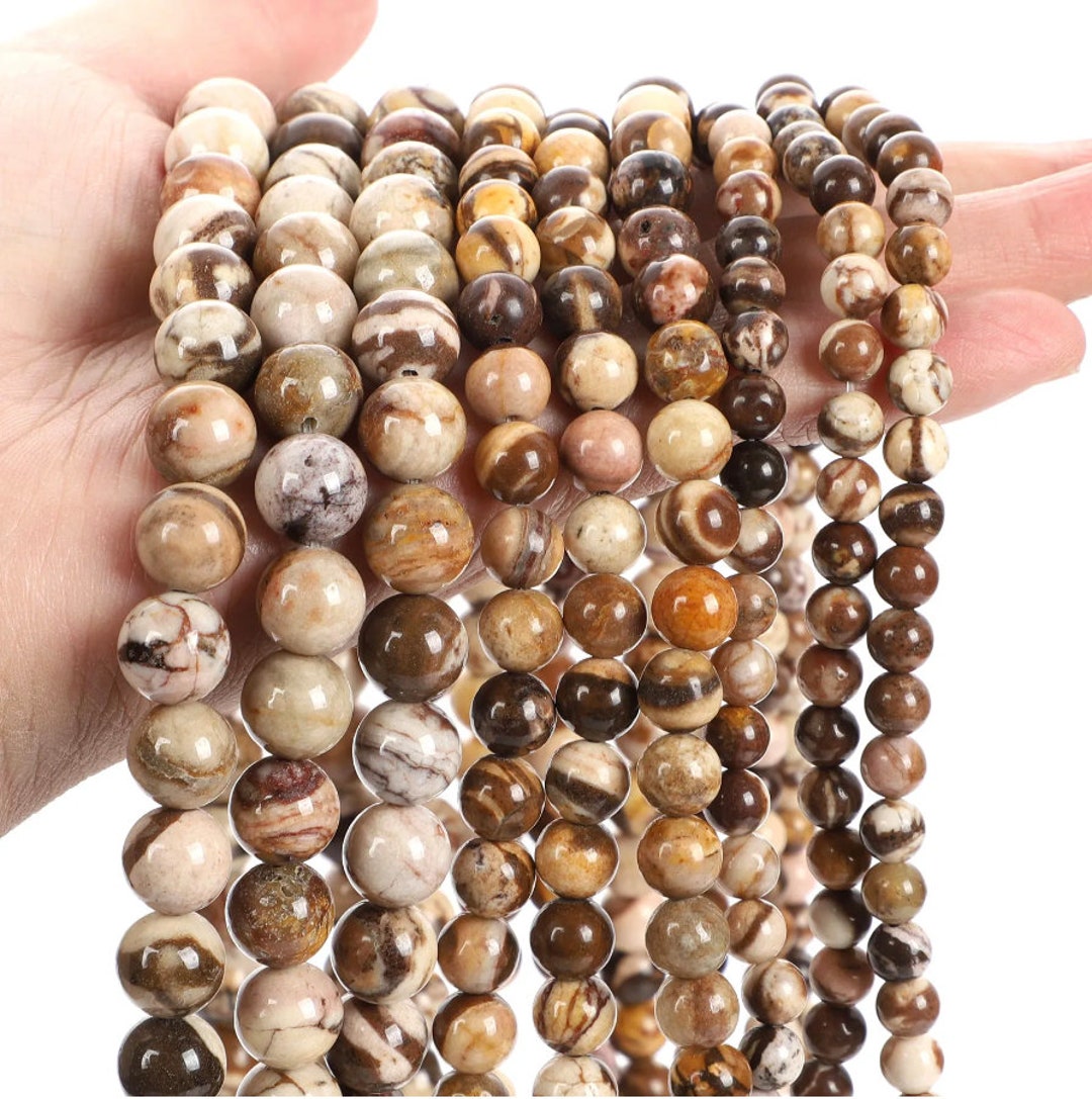 Round Smooth Australian Agate Brown Onyx Natural Stone Beads"4mm, 6mm ...