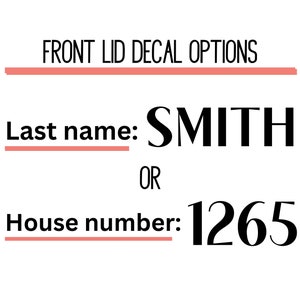 Custom Address Mailbox Decal/premium Vinyl Decal/number Mailbox Decal ...