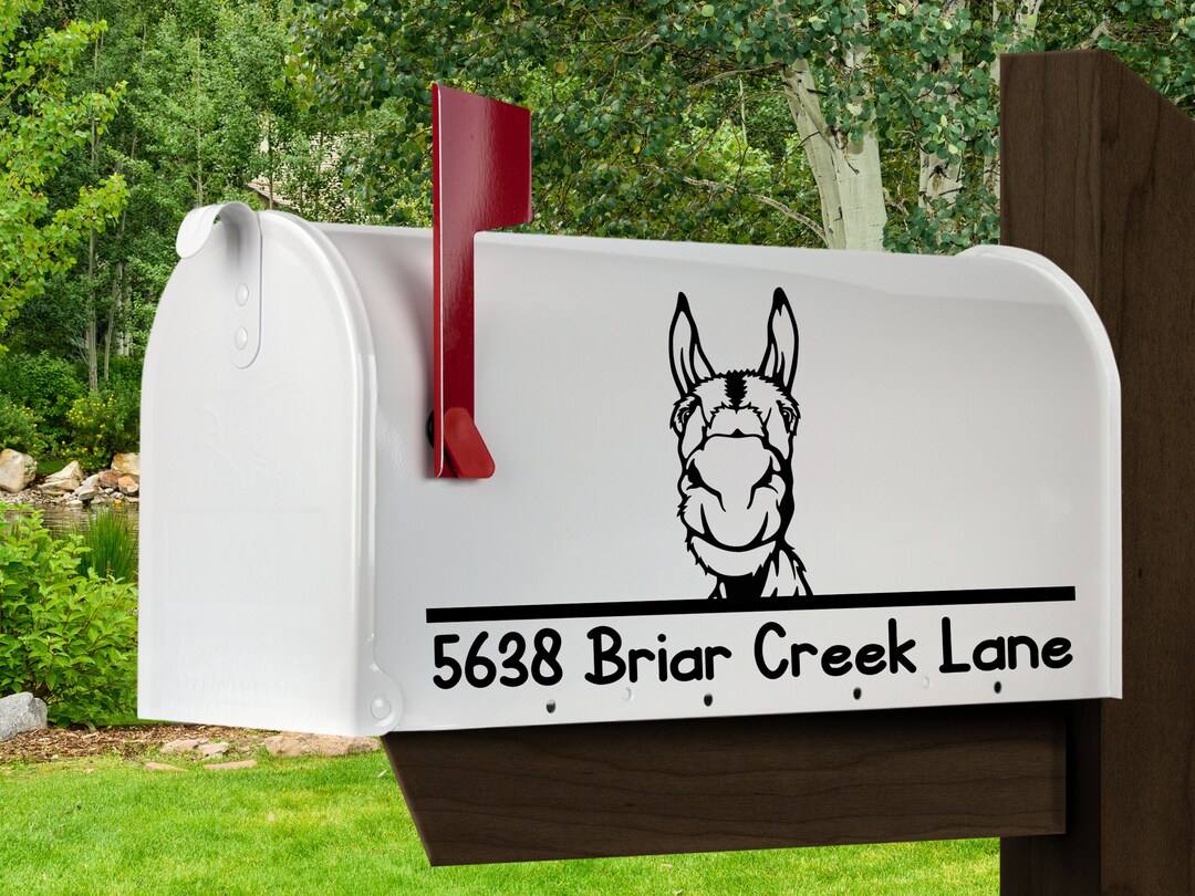Custom Farm Animal Mailbox Decal/cow Decal/address Mailbox Decal/number ...