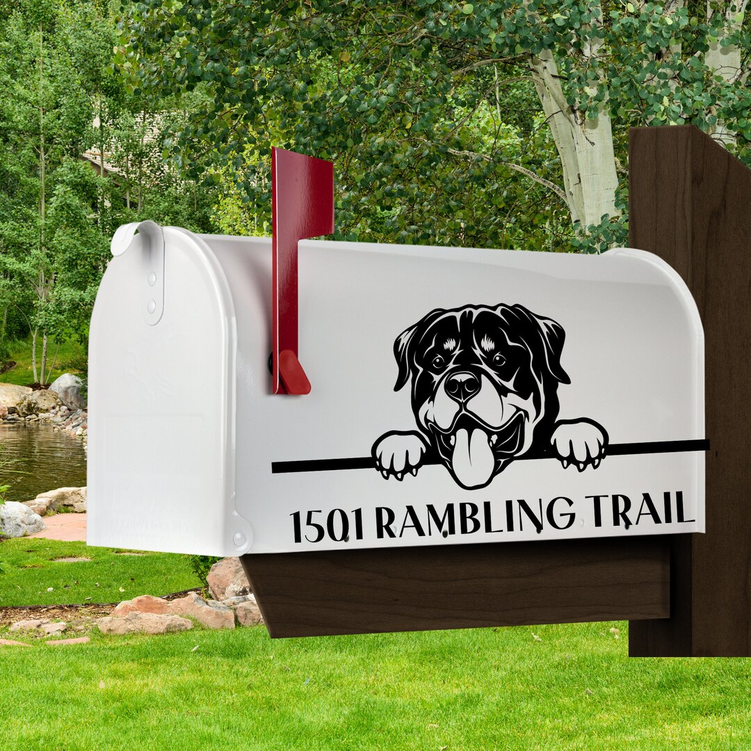 Rottweiler Mailbox Decal/rottie Decal/custom Dog Mailbox Decal ...