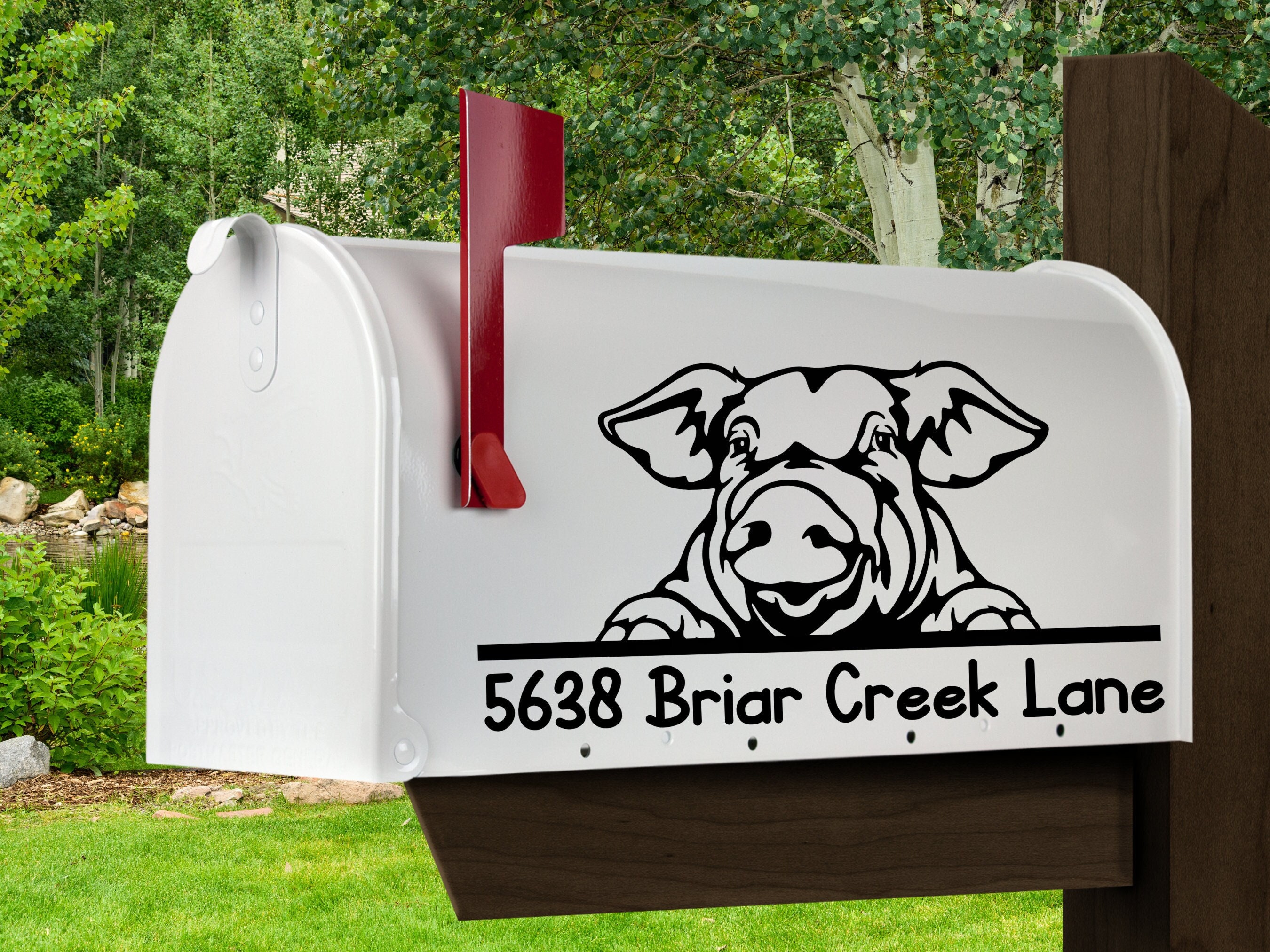 Custom Farm Animal Mailbox Decal/cow Decal/address Mailbox - Etsy