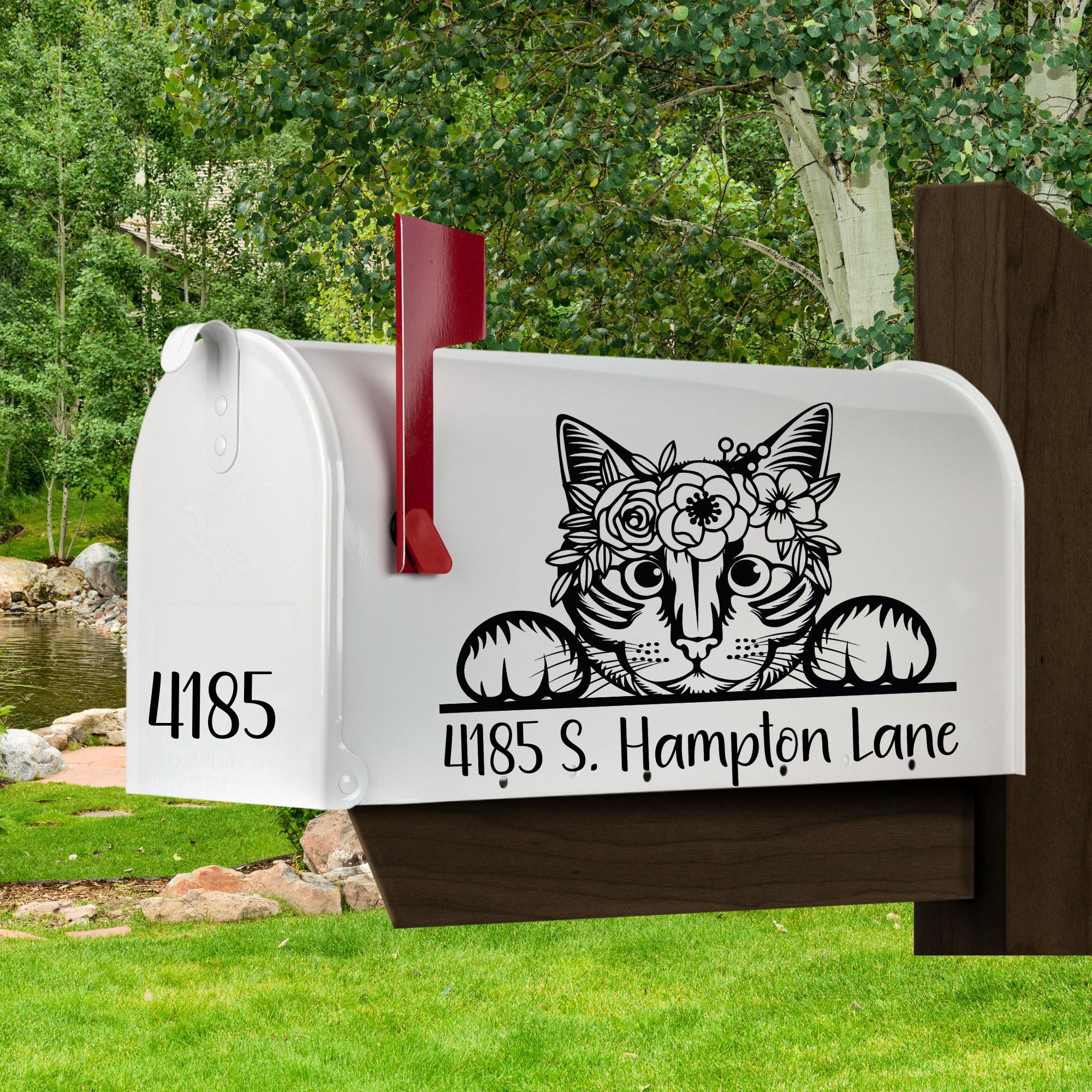 Custom Cat Mailbox Decal/premium Vinyl Decal/address Mailbox - Etsy