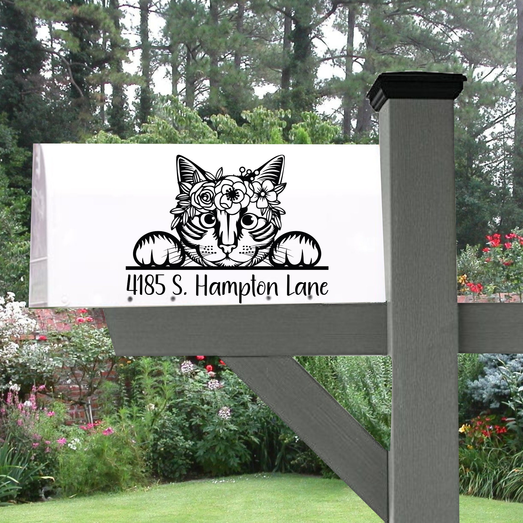 Custom Cat Mailbox Decal/premium Vinyl Decal/address Mailbox - Etsy