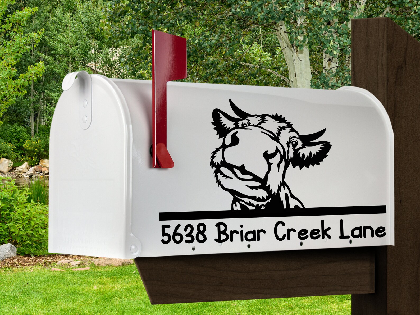 Custom Farm Animal Mailbox Decal/cow Decal/address Mailbox Decal/number ...