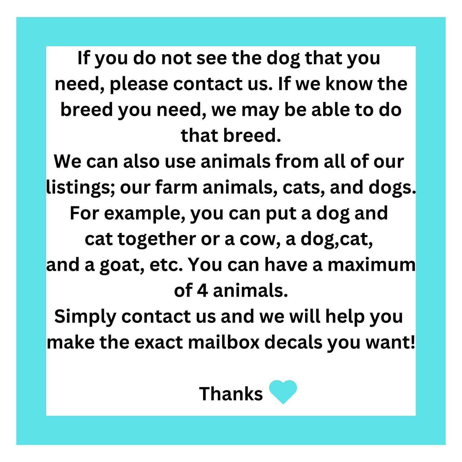 Custom Dog Mailbox Decal/purebred Dog Mailbox Decal/custom Premium ...