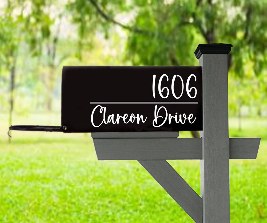 Custom Address Mailbox Decal/premium Vinyl Decal/number Mailbox Decal ...