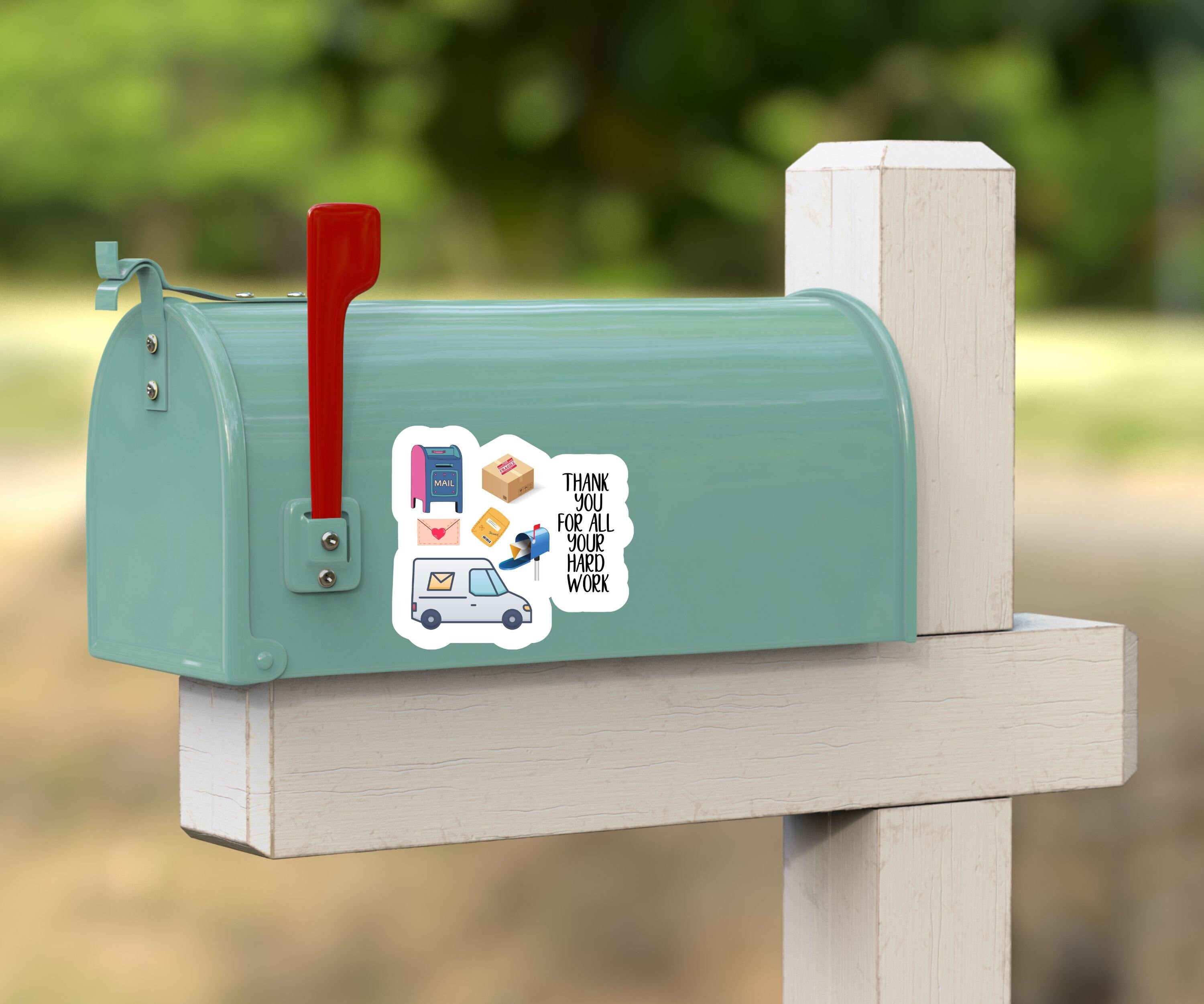 Postal Worker Thank You Mailbox Sticker/mailbox Decal/front - Etsy