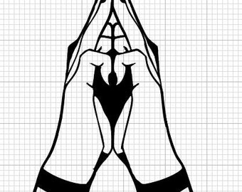 Anime Domain Expansion Hand Sign Unlimited Void Car Decal Laptop ...